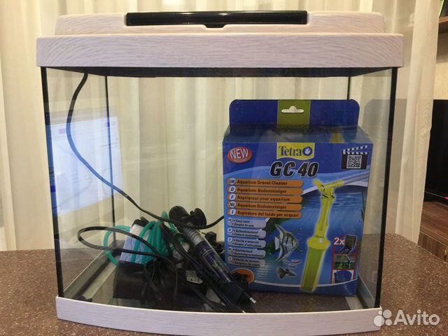 Аквариум 15л комплект (насос,термометр,компрессор)